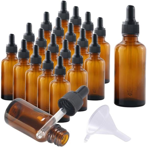 「毎日の美容、もっと手軽に」スポイト付きの高品質ガラス遮光瓶で、アロマオイルや化粧品の一滴一滴を大切に保管。シリコンゴム製スポイトが精密な量の調整を可能にします。20本入りで、様々な液体の保存と使用に対応。毎日のケアをもっと手軽に、もっと楽...