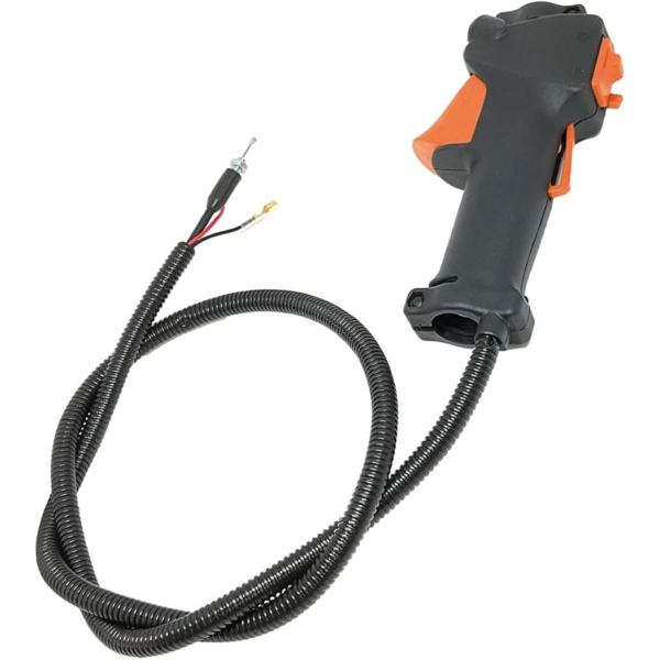 バリエーションコード : 2B4C18Q8HS背負式草刈り機、刈払い機用のスロットルハンドルです。故障した際の修理用代替パーツとしてご利用ください。トリガータイプと、固定スロットルタイプの2種類ございます。汎用品ですので、ポン付けできない場...