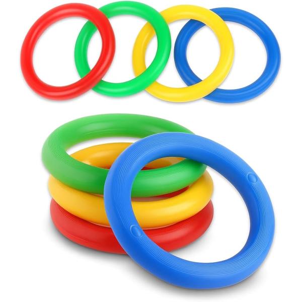 「運動会や体育祭にぴったり」カラフルなリレーバトン4色8個セットです。軽量で握りやすいプラスチック製の直径18センチリング型。棒状のバトンより受け渡しがしやすく、リレーパスが苦手な児童、小学校低学年でも扱いやすいです。「カラフルで目立つ」握...