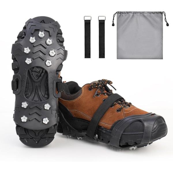 バリエーションコード : 2BJ18KQSXO転倒防止：冬は雪が降ると路面が凍結し、道を歩くと滑りやすい。アイゼンは 11本爪で地面をしっかりつかむことができます。滑り止めがよいです。子供、大人、お年寄りなどにぴったりです。雪が降っても歩行...