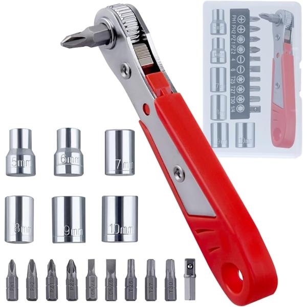 17-in-1包括的なセット：2個フィリップスヘッドビット（PH1、PH2）、2個ポジドリブビット（PZ1、PZ2）、2個スロットビット（4、6）、3個トルクススタードライバービット（T25、T27、T30）、1個1/4 ソケットアダプタ、...