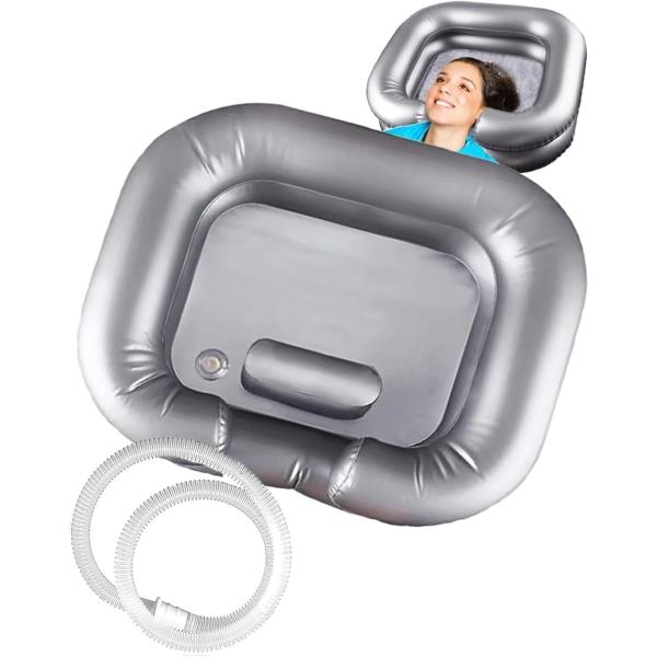 バリエーションコード : 2B9UTLRF85寝たままの状態で髪を洗うことができる、介護が必要な方のための介護用シャンプー台です。ブラック、ホワイト、シルバーの3カラーからお選びいただけます。空気を入れて膨らませるだけで簡単にお使いいただけ...