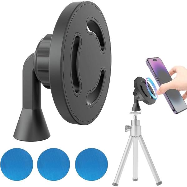 「1秒で簡単脱着 強力マグネット搭載」 優れた磁気性能を持つ強力マグネットを採用したスマホホルダー。強力な磁気でスマートフォンをしっかり固定。マグネット式なので1秒でスマホを簡単に取り付け・取り外し可能。「17mmボールジョイント対応で自由...