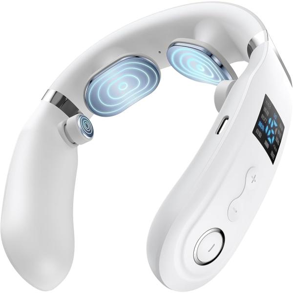 「新設計」既製品に比べてもっと強く、気持ちいい“両側振動パッド”を搭載。従来品は襟足のみのケアでしたが、このリラクゼーション器のケア範囲は首の首の両側まで広がります。1日15分ほどお使いいただくと、首をリラックスさせることができます。15分...
