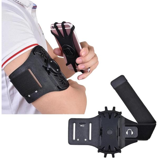 「360°回転で快適な使用感」 スマホを360度回転させることができ、縦向き・横向きの切り替えや角度調整が簡単に行えます。ランニングやトレーニング中でも画面確認がスムーズに行え、顔認証やタッチ操作にも対応します。「脱着可能で便利な設計」 ワ...