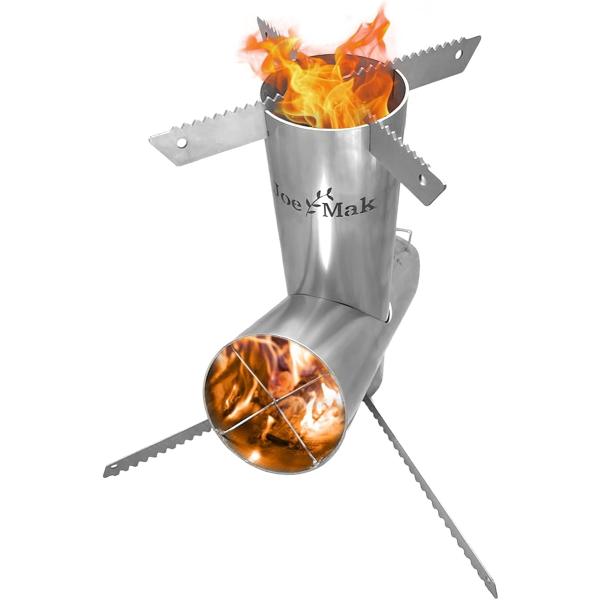 「組立カンタン30秒」セッティングも片付けもラクラク30秒。部品もボディ2つと五徳と足のみでネジなど無いので紛失の心配無用。「コンパクトなのに頼れる火力」燃料効率が良く灰の量も少なくて嬉しい。投入口に十字の仕切りが吸気を確保し燃焼を妨げない...