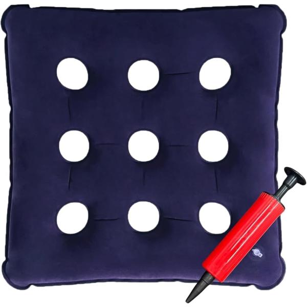 バリエーションコード : 2B9WOTTFWQ「座り心地バツグンのクッション。」車椅子で利用できるエアークッションです。長時間の座位が楽になります。空気入れ付きで、大変オトクです。柔軟性と弾力性があり、心地いいフィット感です。「丈夫な素材」...