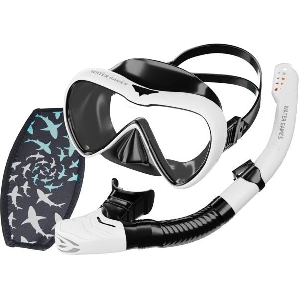 バリエーションコード : 2BJHLD4LVT「フィット感抜群のマスク」肌に優しい柔らかな液状シリコーン製のマスクは顔にピタッとフィットし水の侵入を防ぎ快適に水中の世界を楽しむことができます。「視野の広い一眼レンズ」センターにフレームのない...