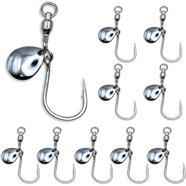 バリエーションコード : 2B9WS24FWP「シングルフック付きコロラドブレード」ブレードジギングに最適なコロラドブレード＋シングルフック10個セットです。高品質ステンレス製でフッ素コート仕様により錆びにくく、長持ちする本格的な仕様。コス...