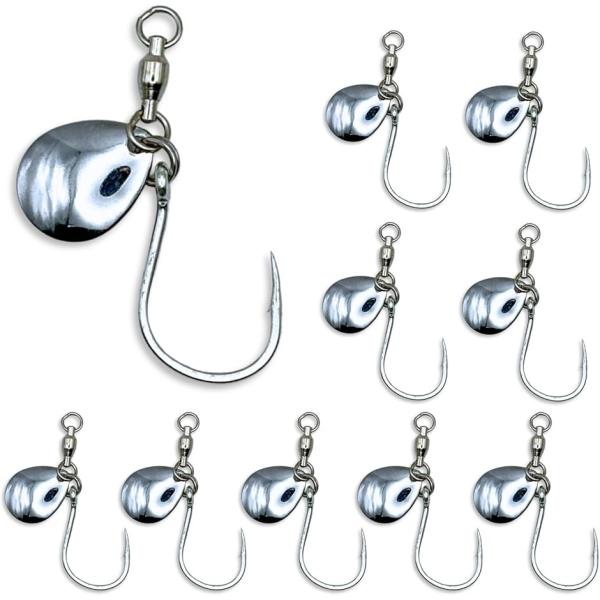 バリエーションコード : 2B9WS24FWP「シングルフック付きコロラドブレード」ブレードジギングに最適なコロラドブレード＋シングルフック10個セットです。高品質ステンレス製でフッ素コート仕様により錆びにくく、長持ちする本格的な仕様。コス...