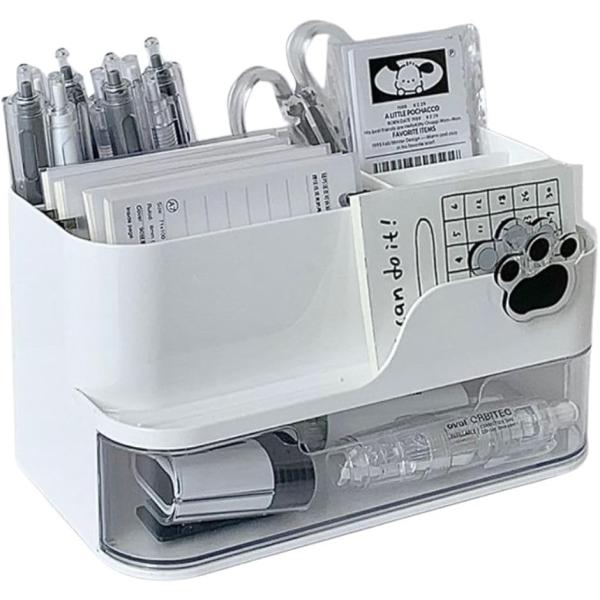 「スッキリ整理」シンプルでスッキリとしたデザインで、デスク上がスッキリと片付きます。書類や筆記用具を分けて収納できるので、作業中でも簡単に取り出しやすく、効率よく作業を進めることができます。「スペースを有効活用」小物が多くてデスクがごちゃご...