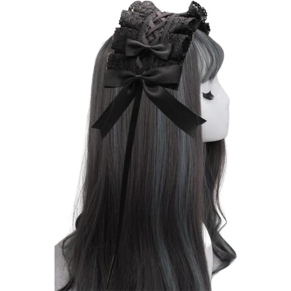 バリエーションコード : 2B9X60KDIG「レースとリボン」繊細な糸で作られたレースに、エレガントなサテンリボンを二重蝶結びに仕上げた髪飾りです。優しい印象を感じるデザインで、上品かつキュートな雰囲気を演出します。「クリップ式で簡単装着...