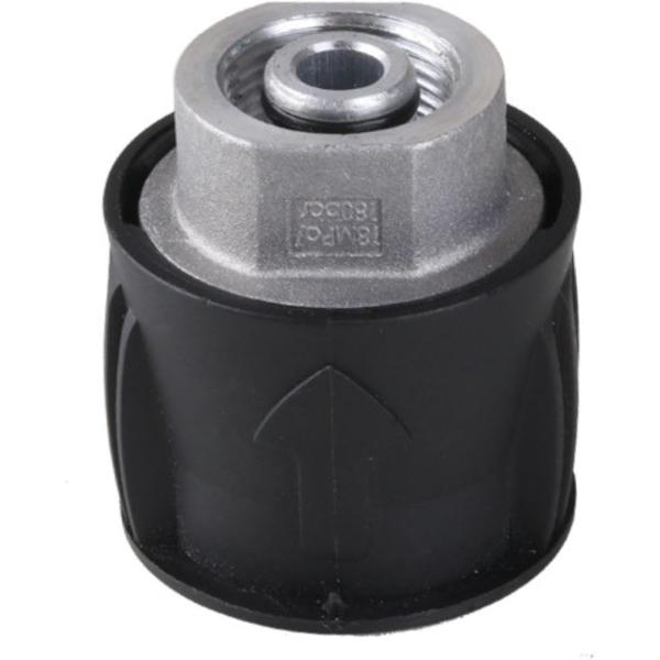 バリエーションコード : 2B9XCI1XLY「旧式ネジからクイックコネクトへ」ケルヒャーの旧ネジタイプ（メス）をクイックコネクト（メス）へ変換するアダプターです。「使用方法」高圧洗浄機のノズルなどM22めねじにセットすることで、クイックコ...