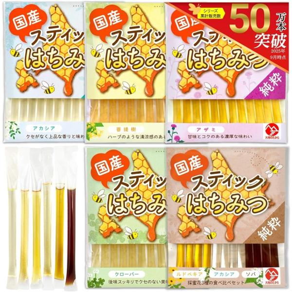 バリエーションコード : 2BJNOG68SD北海道の豊かな大自然が育んだ北海道産100%、スティックハチミツ。一種類の花から丁寧に採れた単花蜜だからその花本来の純粋な美味しさとそれぞれの花が持つ特有の香りがスティック一本にギュっと詰まって...
