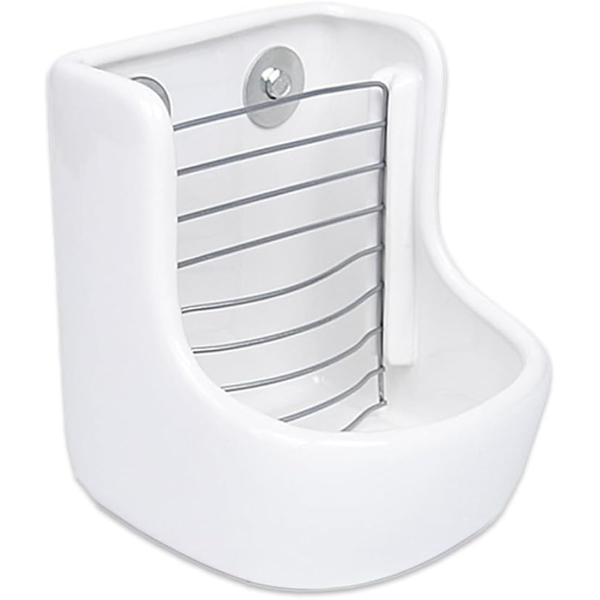 バリエーションコード : 2B9Y181T9F「2way給餌器」ウサギやモルモットなどの小動物にピッタリの餌入れボウルです。手前にフード皿スペース、スチール網で仕切られたスペースには牧草が入れられる2way仕様。「お手入れ簡単」可愛らしい丸...