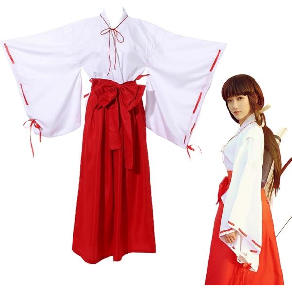 バリエーションコード : 2B9Y4CGK86巫女衣装セットは、人気アニメ、漫画、大正ロマン、和装、昭和レトロなエモい、正統派なコスプレを楽しみたい、ハロウィン、パーティーなど通年使える衣装が欲しい人に。着脱しやすい着物、袴セット。3サイズ...