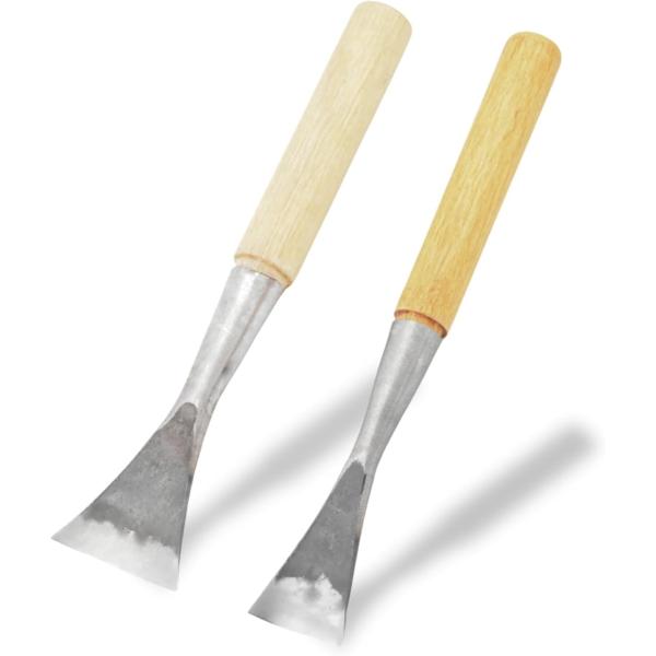 バリエーションコード : 2B9YGOC8D1丸スクイウッドカービングナイフセット（2本セット、3本セット、4本セット）は、曲面の丸型形状で木材の彫刻やカトラリーの製作に最適なツールです。2本セット(35mm，50mm)、3本セット(20m...