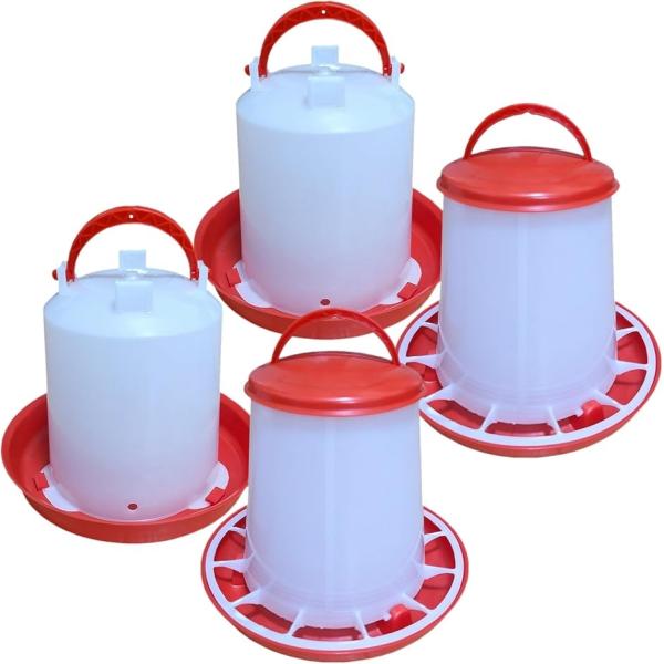 バリエーションコード : 2B9YQV0OQ9うずら、ひよこ、にわとりに自動で餌やり・水やりができる、給餌器と給水器です。別名、ひよこフィーダー・チキンフィーダーとも。エサ入れの受け皿には仕切りがあり、複数の鳥が食べるのに便利な形状を採用。...