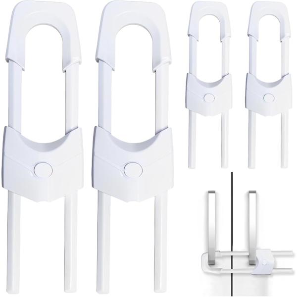 「いたずら防止に」自宅のあらゆる扉や引き出し・開き戸などに取り付けられ手軽にロックができ、お子様のいたずら防止やペットの脱走対策に便利。いろんな家具に対応しているので、地震対策にもぴったりです。「ABS樹脂製」耐久性抜群の高品質ABS樹脂素...