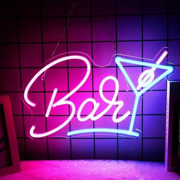 バリエーションコード : 2BJVKRTPNY「店舗看板にピッタリ・素晴らしいギフト」BARネオンサインは理想的な店舗看板で、居酒屋、飲食店、カフェ、バー、パーティー、居酒屋、クラブ、喫茶店、レストラン、あらゆるシーンで大活躍です。汎用性の...