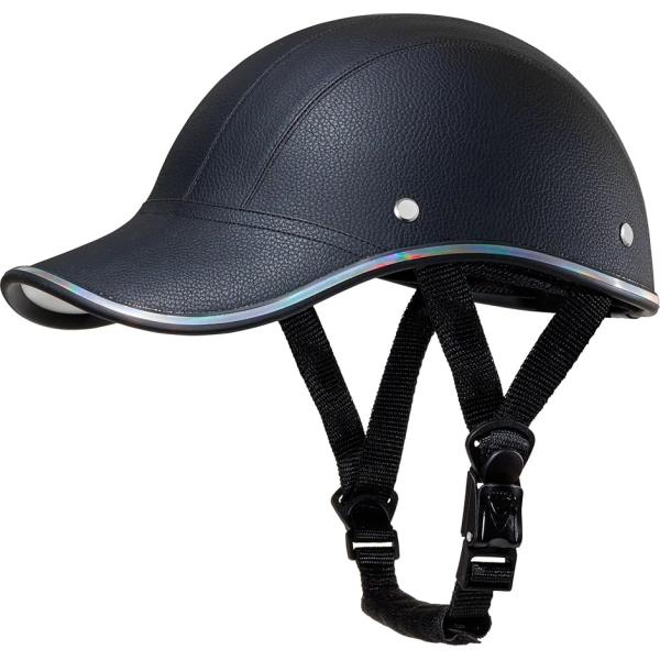 「シルエットへのこだわり」フリーサイズのおしゃれな帽子型ヘルメット。男女兼用で、大人の男性・女性はもちろん、お子さまにもご使用いただけます。「三重構造＆軽量設計」PUレザー（雨でも使える防水仕様）、ABS樹脂、メッシュクッションのトリプル構...