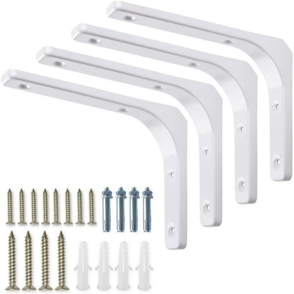 バリエーションコード : 2BJ16W996R「シンプルでありながら高機能」洗練された白色のスチール製L字型ブラケット4本セット。シンプルながらも高品質なデザインで、お部屋の雰囲気を邪魔せず、様々なインテリアに自然に溶け込みます。取り付けは...