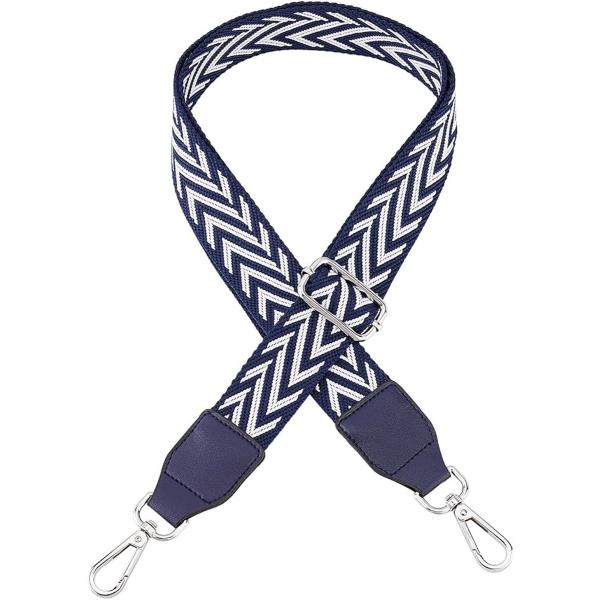 肩のリラックス：バッグのストラップの幅は1.5インチ（3.9cm）で、幅が広くて柔らかいので、シートベルトのように快適です。ファッショナブルなデザイン：バッグのストラップはダークブルーでデザインされ、白い矢印のパターンがプリントされています...