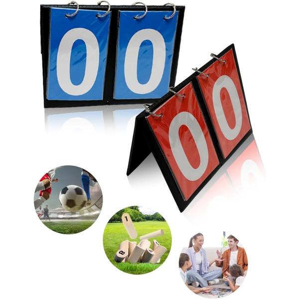 チームの区別が出来る2色の得点版見やすい。簡単設置の得点版。スポーツ・イベント・ゲーム対戦に