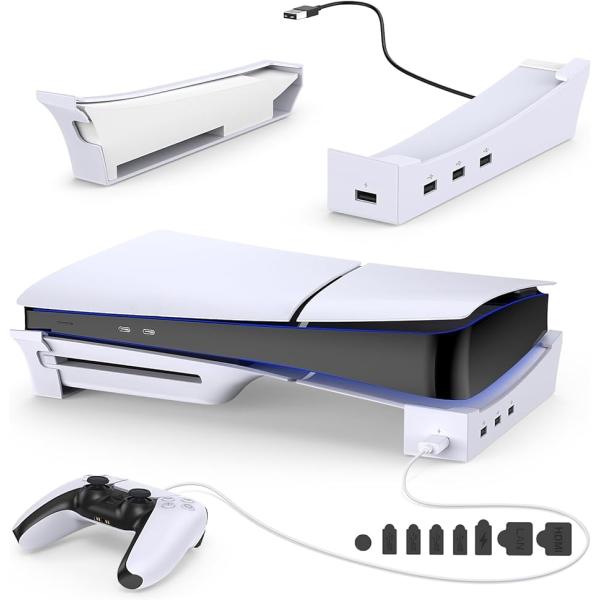 「転倒防止＆地震対策」PS5 Silmを横に置きして、地震などによる本体の転倒をより確実に防止します。お子様がいる家庭では、お子様による転倒アクシデントの防止にも役立ちます。また、本体が滑らないように底面に2つの滑り止めシリコンパッドが付い...