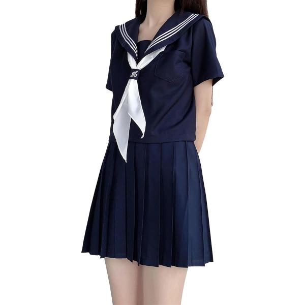 バリエーションコード : 2BJ39QT9KNセーラー服 紺色 JK コスチューム 制服 女子高校生 高校生 コスプレ 3点セット