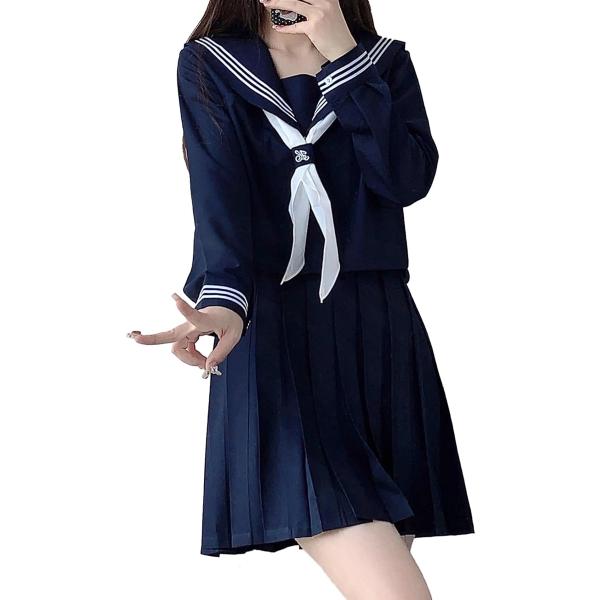 バリエーションコード : 2BJ39QT9KNセーラー服 紺色 JK コスチューム 制服 女子高校生 高校生 コスプレ 3点セット