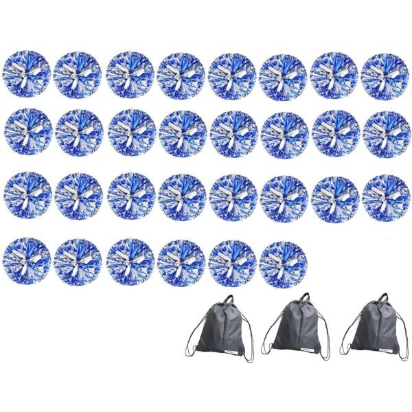 バリエーションコード : 2BJ3QYY431ポンポン30個セット（15人分）。運動会・ダンス・発表会・応援イベントにぴったりのチアポンポンセット。指を入れて使うリングタイプです。直径約28cm、1個約50g、テープ幅は約2cm、１点約50...