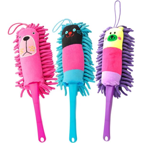 バリエーションコード : 2B2L9GC1RR不思議かわいいキャラクターの付いたハンディモップです。細身で小回りの利く、持ち運びカンタン便利でカワイイハンディモップです。モップの先はマイクロファイバーを使った特殊繊維がしっかり汚れをキャッチ...