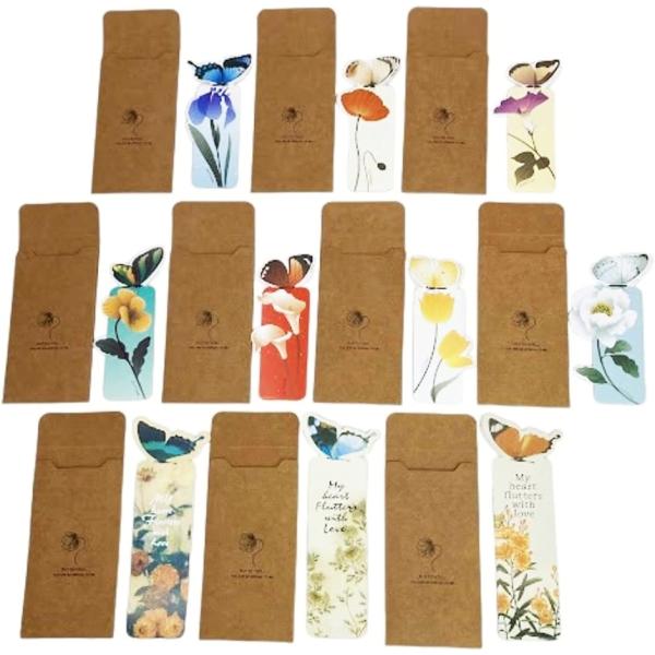 まるで本に蝶々がとまっているかのように見えるデザインのとてもおしゃれで個性的なしおりです＊たっぷり10枚セット。絵柄は全部で14種類＊（しおり本体のサイズは2種類あります）その中からランダムで10枚をセットにしてお届け＊おしゃれな封筒付きな...