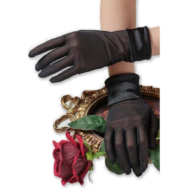 「透け感を抑えたシンプルデザイン」高級感あふれる手首のサテンの光沢が美しい手袋です。透け感を抑えて、より上品に仕上げました。手首が隠れる長め丈で様々な袖丈に合わせやすいのも特徴です。「ネイルアートの目隠しにも最適」急なご用でマニキュアやネイ...