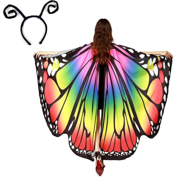 バリエーションコード : 2BJ6KPCFSXマントセットは、他のコスプレイヤーと差をつけたいコスプレ面白グッズをお探しの方に。カラフルで華のある蝶の羽をモチーフにしたガウンとカチューシャの可愛いセット。シックな服に羽織って合わせて主役級に...