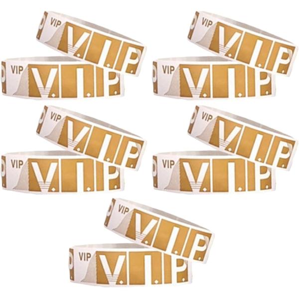バリエーションコード : 2BJ6ONK84R・使い捨て リストバンド vip ゴールド500枚セット：イベント、クラブ、ライブ、フェスなど様々な会場で入場管理や再入場管理、参加証として活用できるセットです。7色から選べる豊富なバリエーショ...