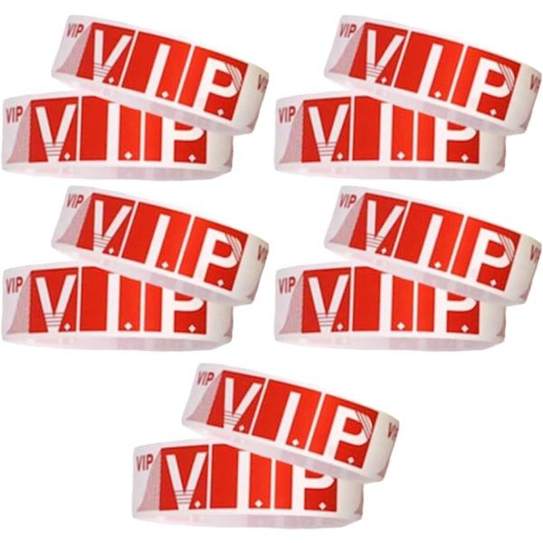 バリエーションコード : 2BJ6ONK84R・使い捨て リストバンド vip レッド 500枚セット：イベント、クラブ、ライブ、フェスなど様々な会場で入場管理や再入場管理、参加証として活用できるセットです。7色から選べる豊富なバリエーショ...