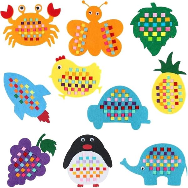 バリエーションコード : 2BJ6Q6N6L4かわいい手作り・格子編みフェルトキットのセットです。動物や果物など様々な形状のフェルトが、綺麗な格子模様で彩られます。針や糸、ミシンなどは不要で、すべての工程が手作業で完結。付属品の裏にはシール...