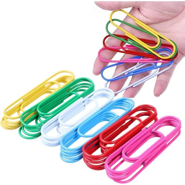 「大きく目立つ」ゼムクリップ特大サイズのカラーペーパークリップです。長さ100mmという大きさで、通常のペーパークリップと比べて非常に目立ちます。付箋代わりに使用することも出来、重要な書類や資料を一目で見つけられ、勉強や仕事を効率的にします...