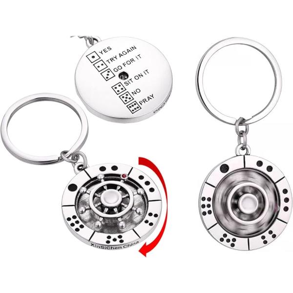 「多機能キーチェーン」これは、ハンドスピナー ダイス ルーレット ボードゲームであり、キーリング、幸運のお守り、バッグ、衣服の装飾品です。「おもちゃ」子供は遊ぶのが好き、大人は遊ぶのが好き.競争ゲーム、ストレス解消グッズ、意思決定者、暇つぶ...