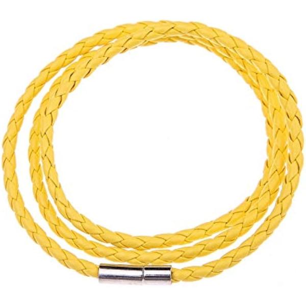 バリエーションコード : 2BJ88OIHGT「ブレスレット長」着用時約20cm / 全長60cm / 太さ0.4cm「スタイル」全長60cmのPUレザーを腕に３周巻きブレスレットにて使用するタイプになります。結合部は凸凹になっており差し込...