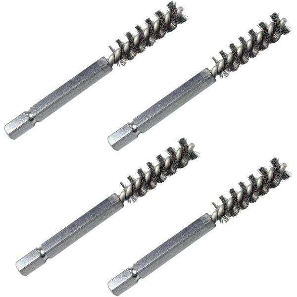 4本セットになります。リシャフトの際のホーゼル内清掃にご使用いただけます。幅広いクラブにお使いいただけるブラシ径9mmの汎用タイプ。主にホーゼル0.335インチのウッド、 0.355インチや0.370インチのアイアンに適しています。六角軸対...