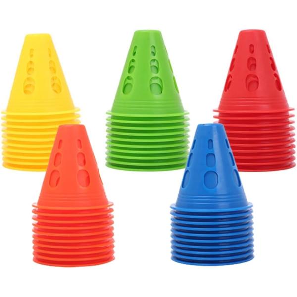 ・「ミニマーカーコーン50個セット」明るく鮮やかなカラーの三角コーンで、コーナーリング、ラインや着地ポイントなどの目印に最適です。・「耐久性抜群」柔軟で丈夫なプラスチック製で、踏んでも力を加えても元に戻り、破損しにくく長持ちします。・「持ち...