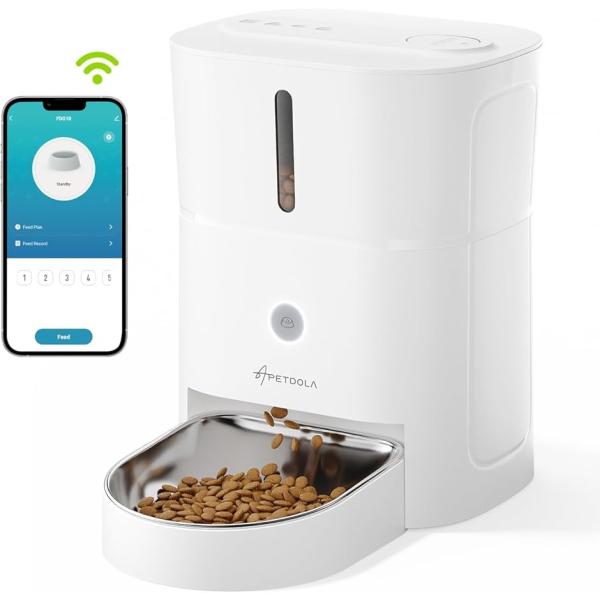 バリエーションコード : 2BJKLWTGGK「スマホアプリで遠隔操作」自動給餌器は5GHzと2.4GHzのWiFiに接続できます。自動給餌器は、スマートフォンとの連携機能がついており、猫用給餌器が自宅のWi-Fiに接続した後、スマホアプリ...