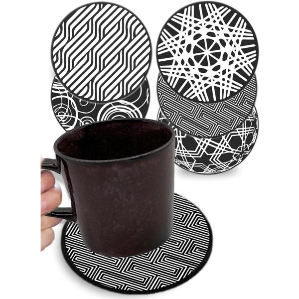 バリエーションコード : 2BJO49YHUSカフェタイムの気分があがる。 和を感じるオシャレな柄の シリコン コースター セット。表面は 柄、裏面は無地。フラットでシンプルな円形。会話もはずむオシャレな柄 気分にあわせて楽しめます「サイズ...