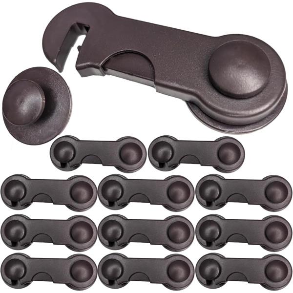 ・両面テープで取り付けるドアストッパー12個セットです。ロックは片手で簡単に解除できる仕様となっております「シーン」お子様の怪我防止や、ペットのいたずら対策、地震時の引き出しの飛び出し予防など様々な場面で活躍します「活用場所」引き戸や・開き...