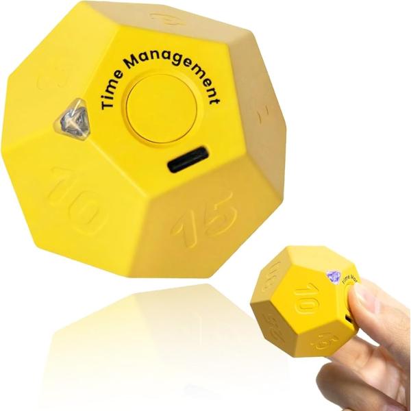 バリエーションコード : 2BJ9WHC341・12面体タイマーは、時間設定にボタンを連打する手間いらず。設定したい時間を上向きにするだけで、カウントダウン開始。1〜90分まで11種類の時間設定が可能。選べるアラーム、バイブ、かわいいコンパ...