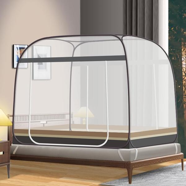 バリエーションコード : 2BJCIJOC02「製品情報」xinxin-home蚊帳は全3色ご用意しております。展開サイズ：幅120/150/180/200x奥行200/220cmx高さ150cm。素材：蚊帳はしっかりポリエステル素材、レー...