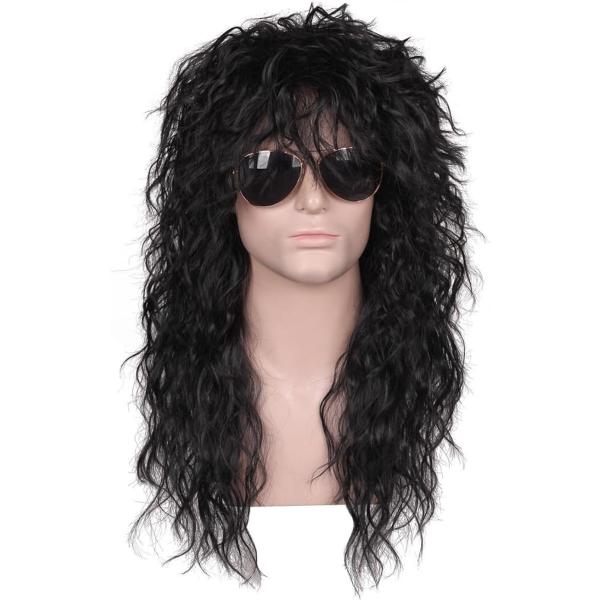 「カツラのセットでヘビメタコスプレを楽しもう。」ヘビメタのキャラクターコスプレにぴったり。ロングカーリーのカツラは高品質の人口毛で作られており、本物の髪に近い見た目を実現。ヘビメタのキャラクターにすぐに変身できます。「イベントやパーティーで...